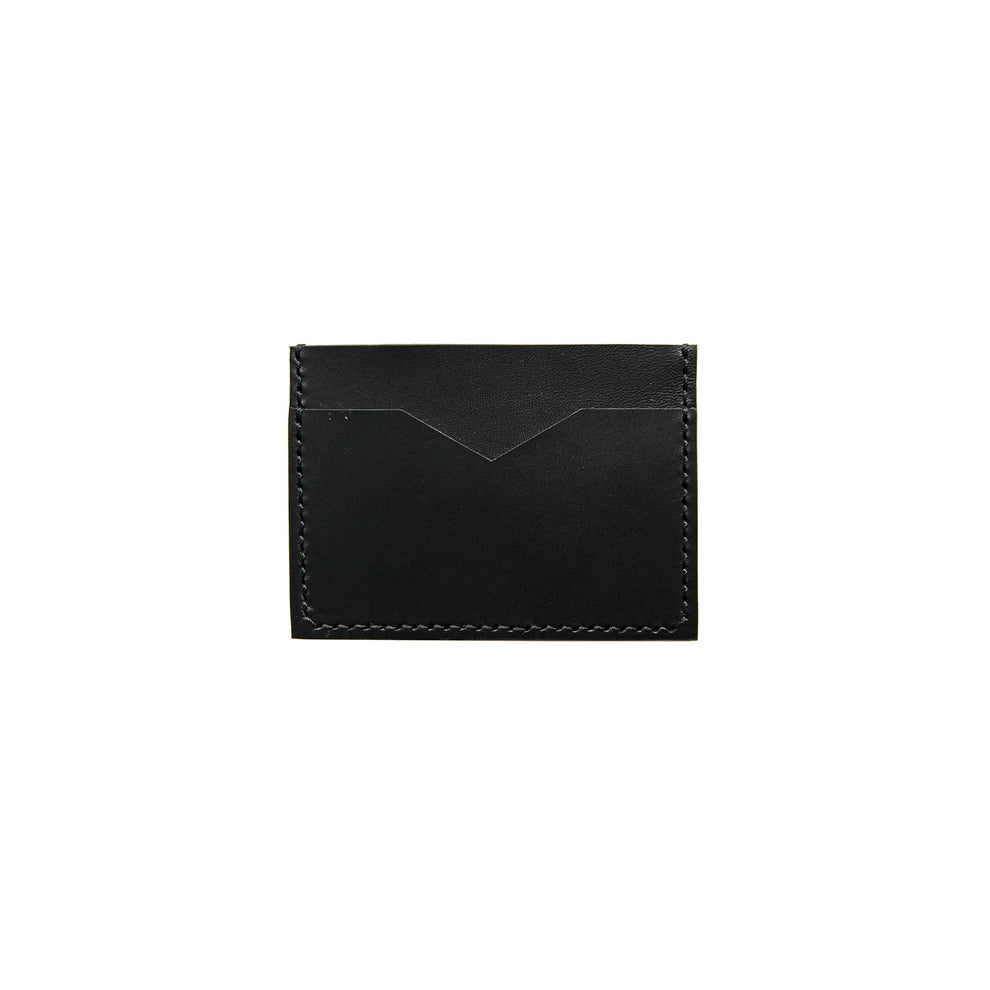 Slim Black Leather Minimalist Card Holder | Maragold Designs